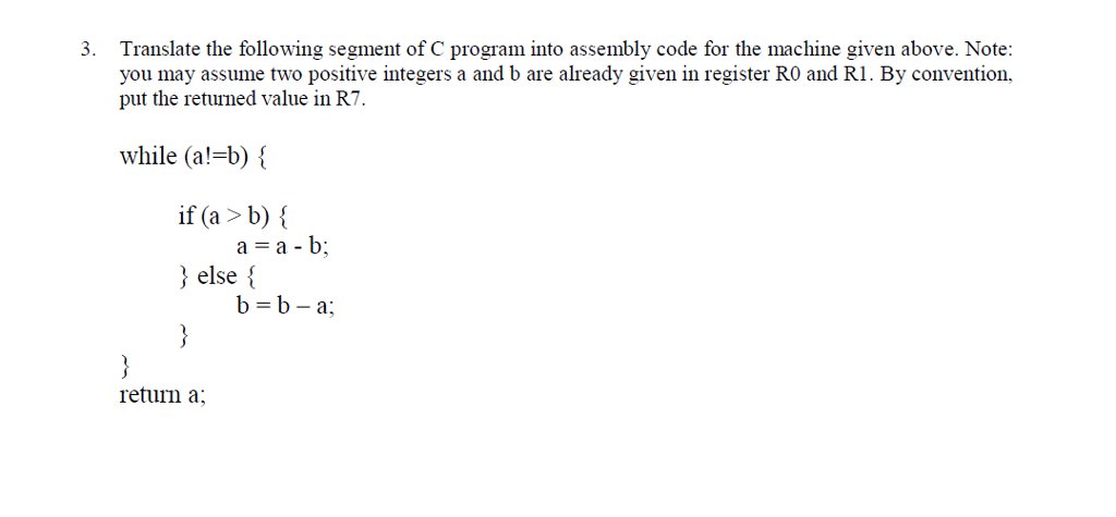 The following instruction set is supported by a | Chegg.com