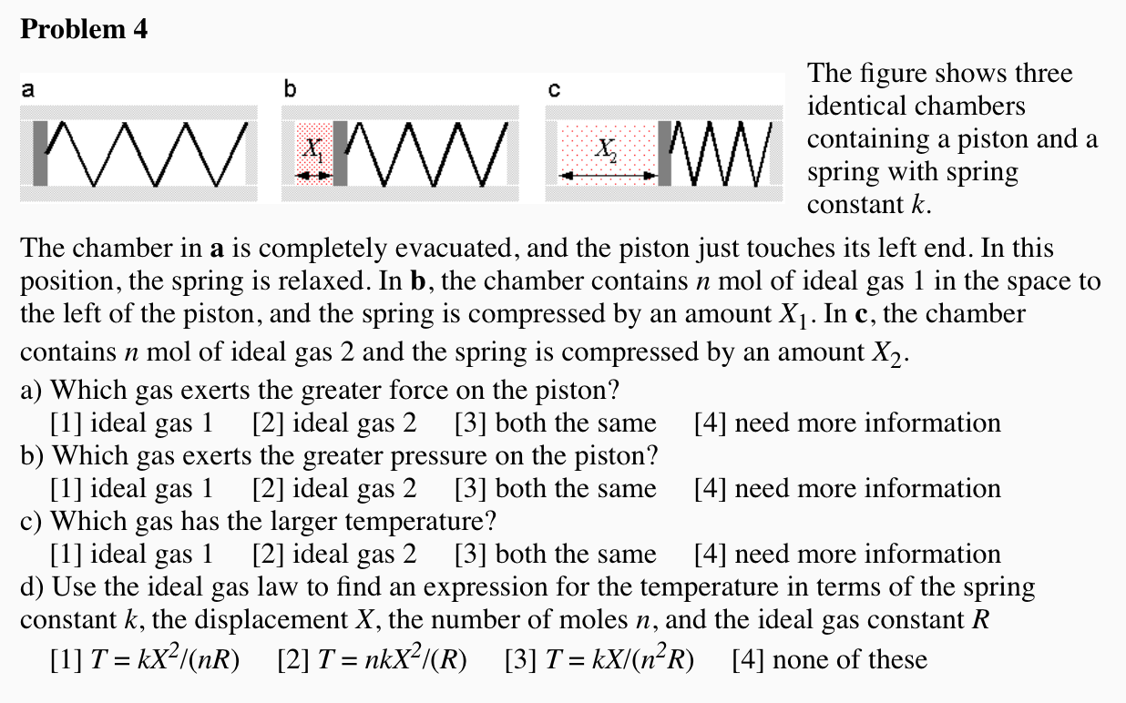 Solved The figure shows three identical chambers containing | Chegg.com