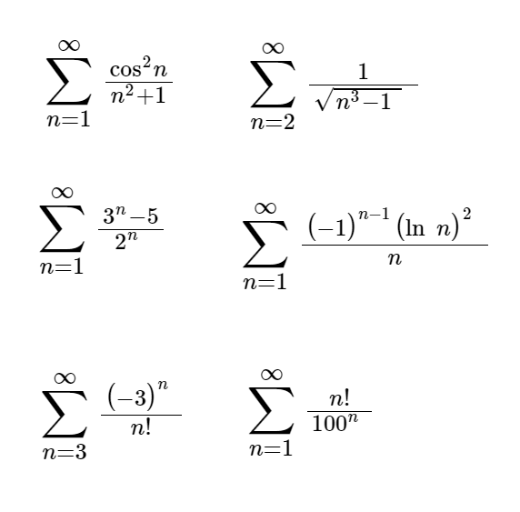 Solved Sigma^infinity_n=1 cos^2n/n^2+1 sigma^infinity_n=2 | Chegg.com Solved Sigma^infinity_n=1 cos^2n/n^2+1 sigma^infinity_n=2 | Chegg.com