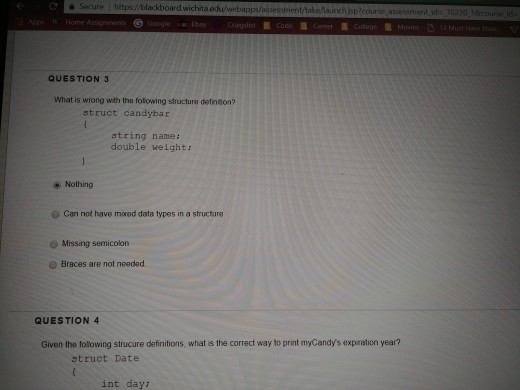 Solved QUESTION 1 differeat structure definitions may have | Chegg.com