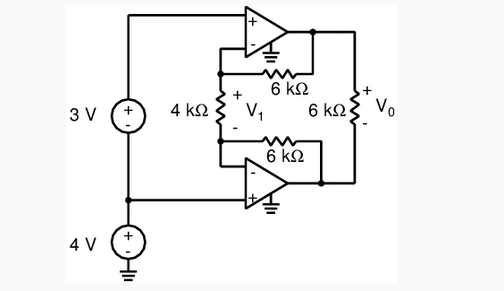 Solved Determine The Voltages V1 And V0 As Labeled In The