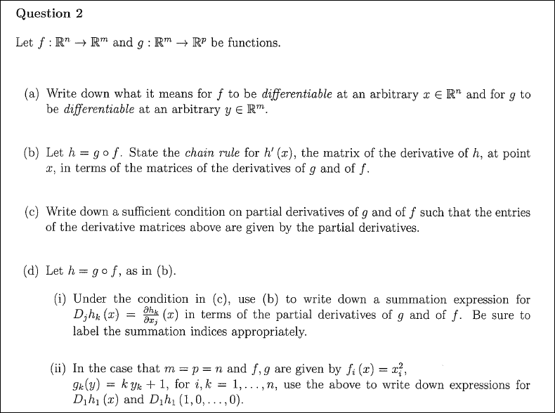 Solved Let f: R^n rightarrow R^m and g: R^m rightarrow R^p | Chegg.com Solved Let f: R^n rightarrow R^m and g: R^m rightarrow R^p | Chegg.com