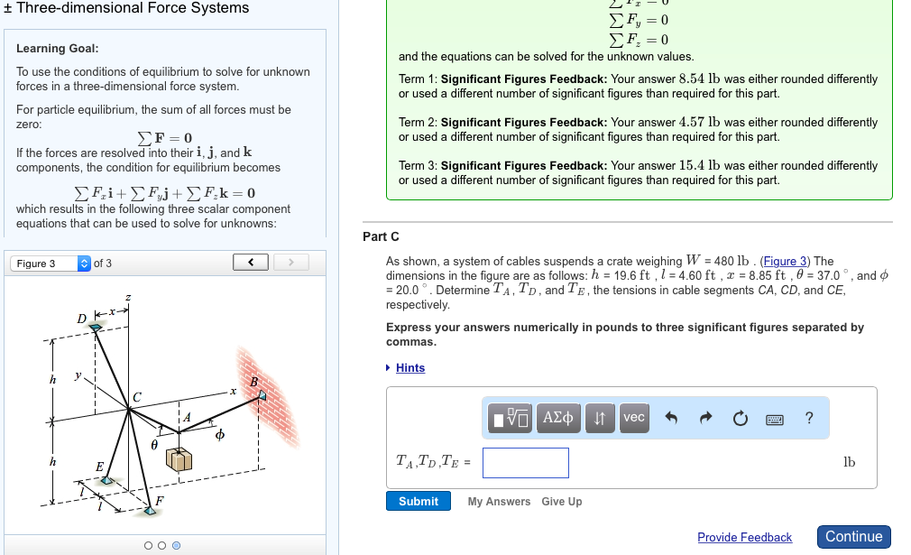 Solved Three-dimensional Force Systems Learning Goal: To | Chegg.com