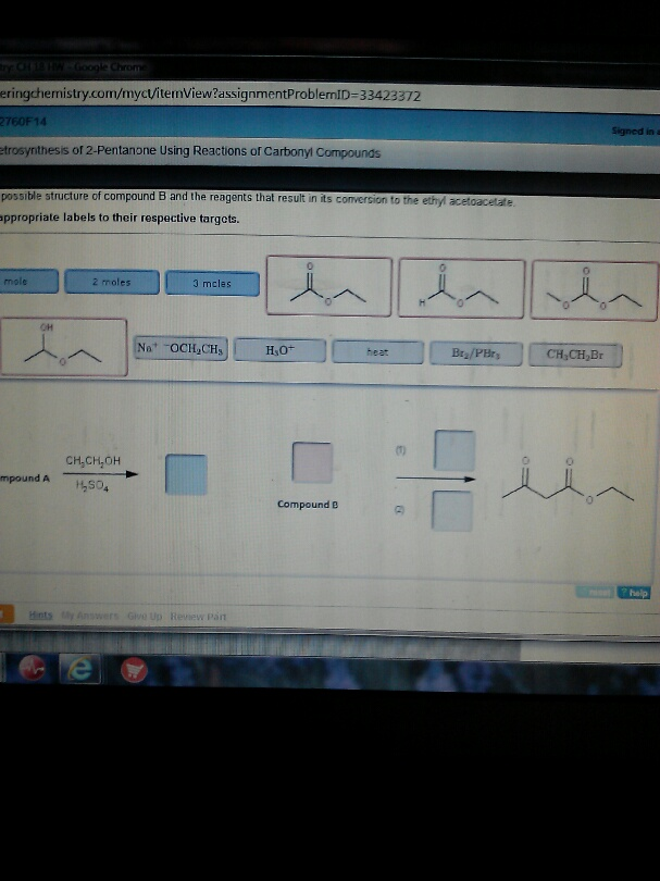 Solved: Select The Possible Structure Of Compound B And Th... | Chegg.com