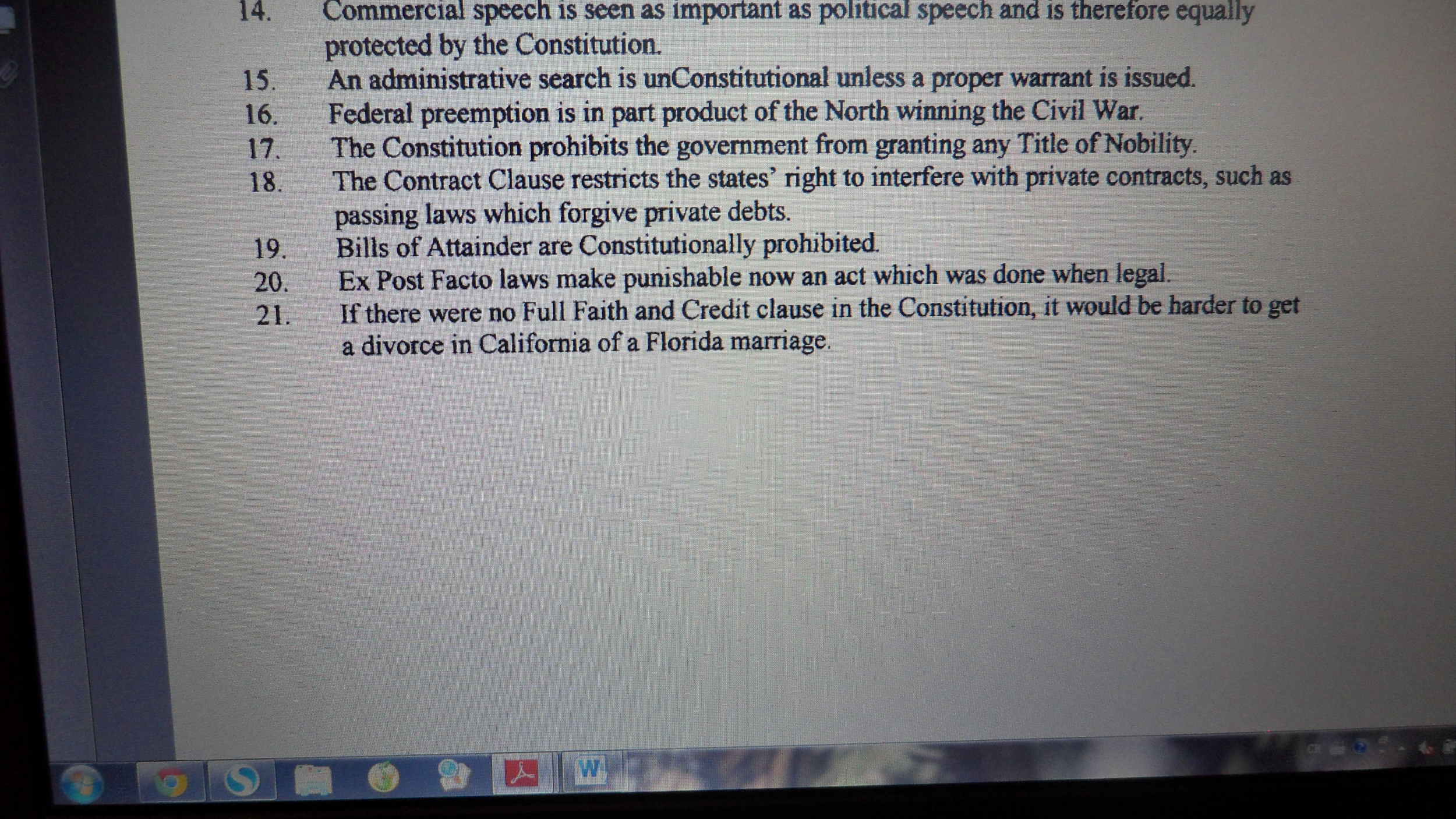 The Commerce Clause of the Constitution limited the | Chegg.com