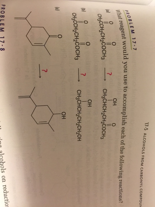 Solved What reagent would you use to accomplish each of the | Chegg.com