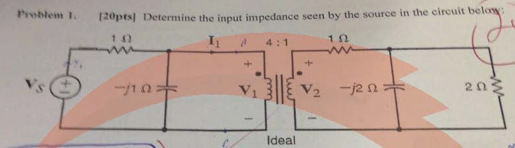 Solved Determine the input impedance seen by the source in | Chegg.com