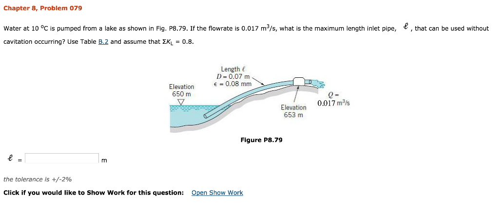 Solved Chapter 8, Problem 079 Water at 10 °c is pumped from | Chegg.com
