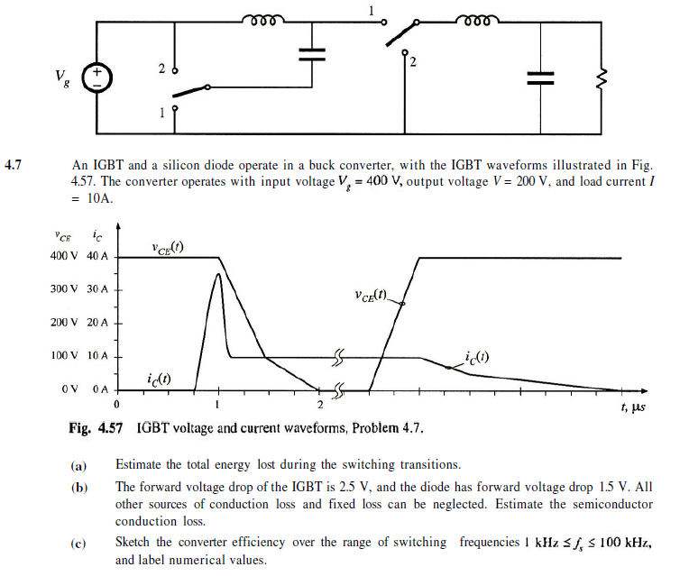An IGBT and a silicon diode operate in a buck | Chegg.com