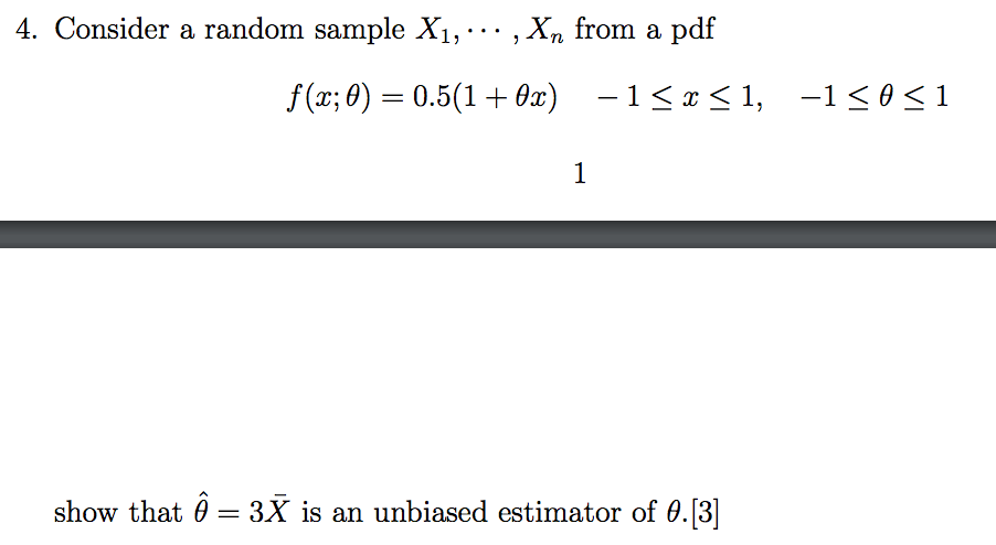 Solved Consider a random sample X_1, , X_n from a pdf f(x: | Chegg.com