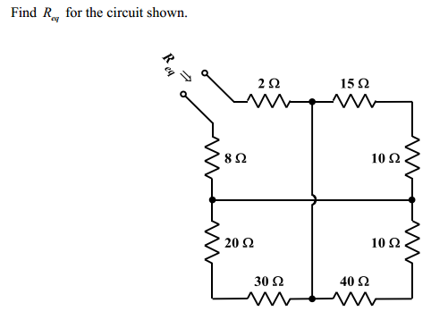 Solved Find Rcq for the circuit shown. | Chegg.com