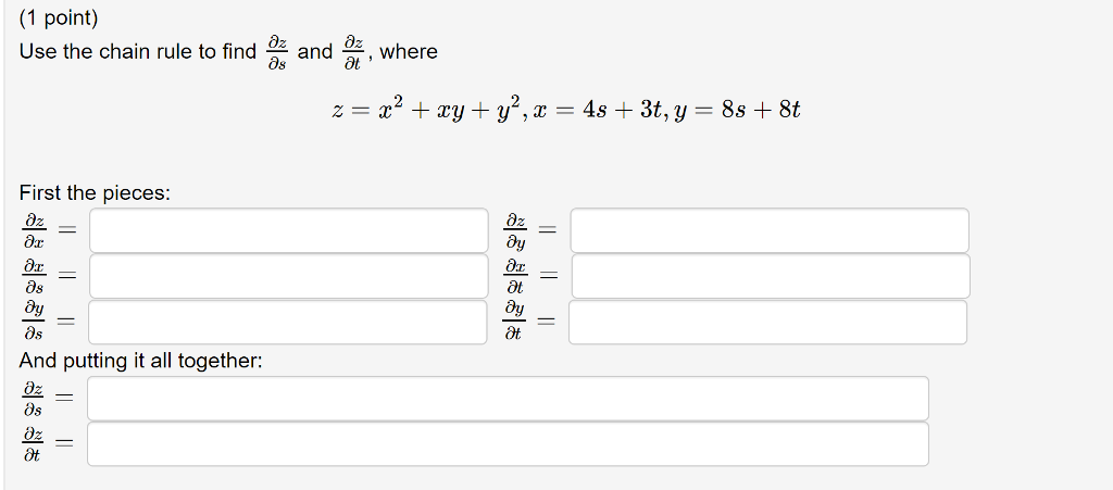 Solved Use the chain rule to find partial differential | Chegg.com
