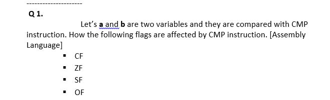 Solved Q1. Let's a and b are two variables and they are | Chegg.com