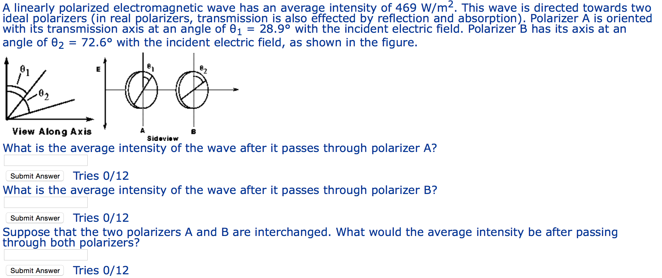 Solved A linearly polarized electromagnetic wave has an | Chegg.com