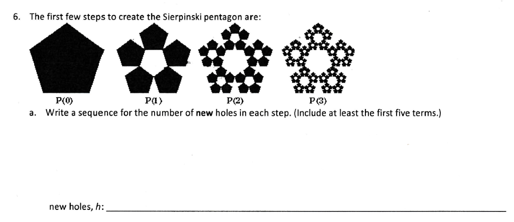 Solved 6. The first few steps to create the Sierpinski | Chegg.com