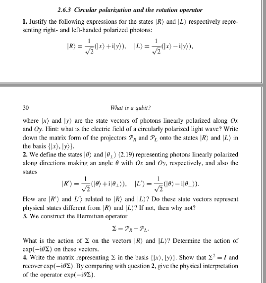 Solved Justify the following expressions for the states |R) | Chegg.com