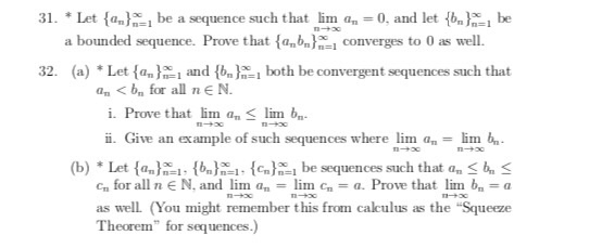 Solved * Let {a_n}^infinity_n = 1 be a sequence such that | Chegg.com