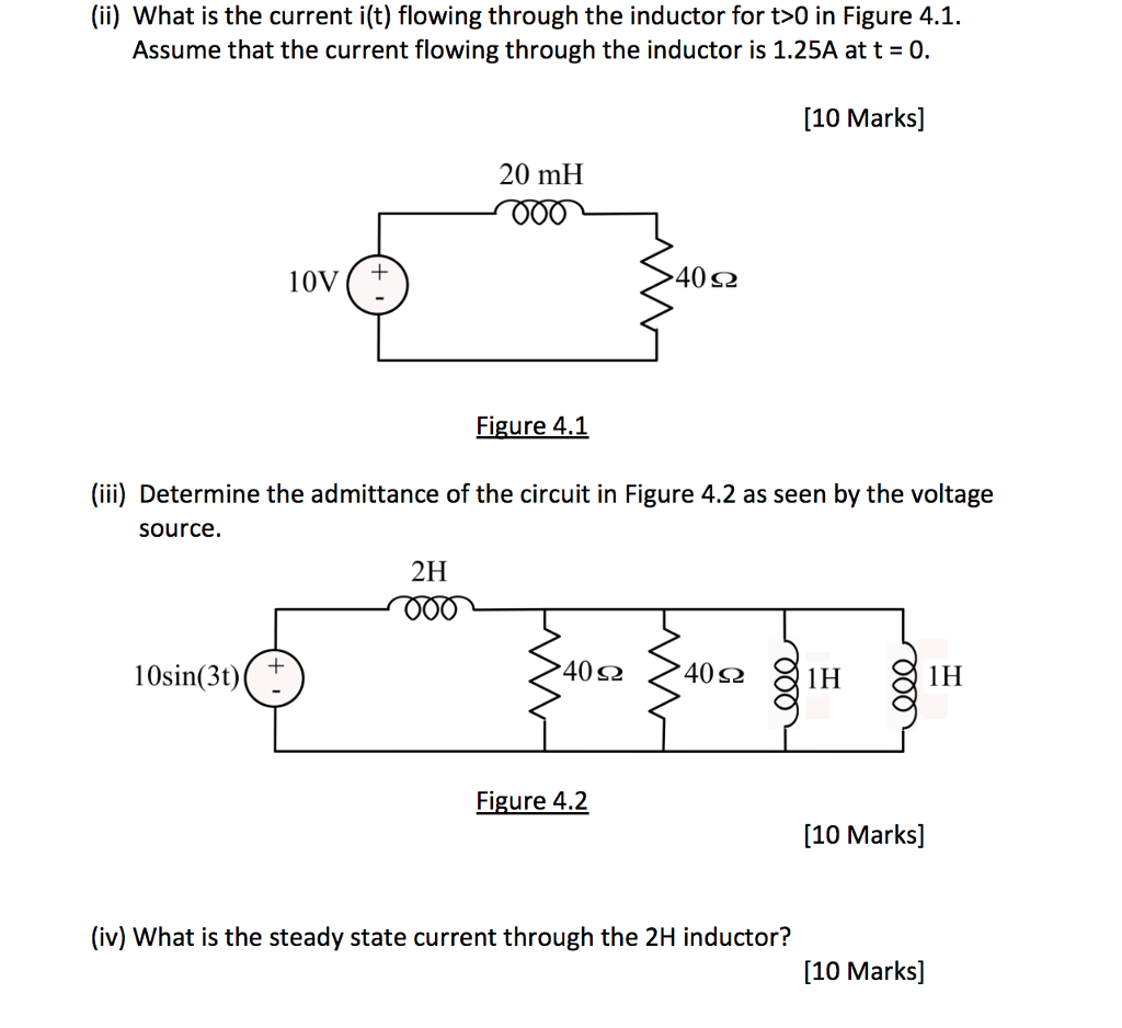 Solved (ii) What is the current i(t) flowing through the | Chegg.com