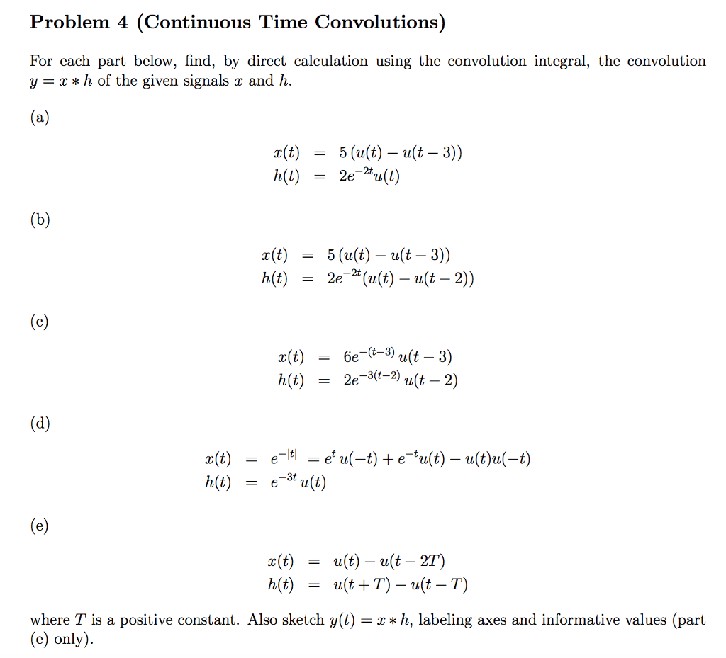 Solved For each part below, find, by direct calculation | Chegg.com