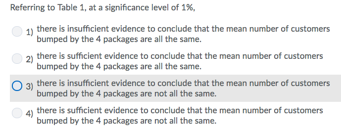 Solved TABLE1 An airline wants to select a computer software | Chegg.com