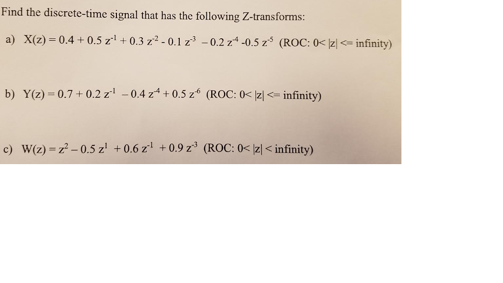 Solved Find the discrete-time signal that has the following | Chegg.com