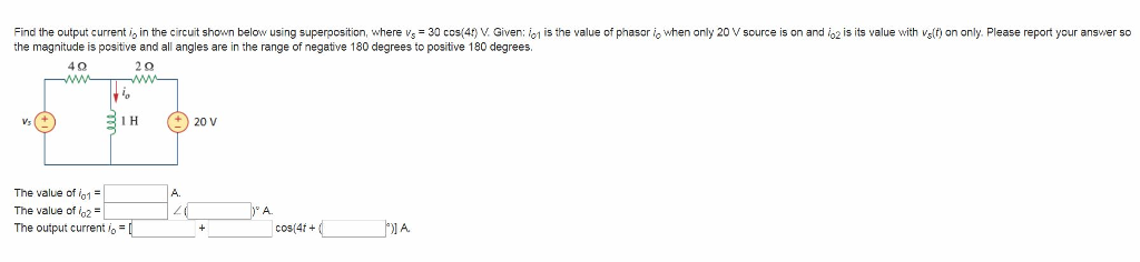 Solved Find the output current io in the circuit shown below | Chegg.com
