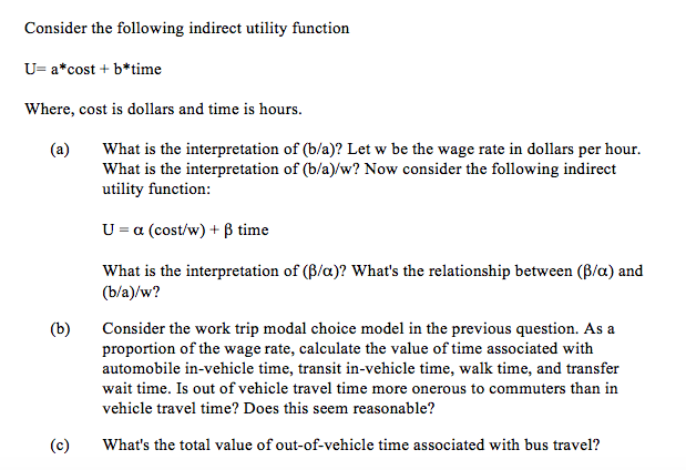 Solved Consider the following indirect utility functionU= | Chegg.com