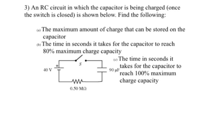 Solved An RC circuit in which the capacitor is being charged | Chegg.com