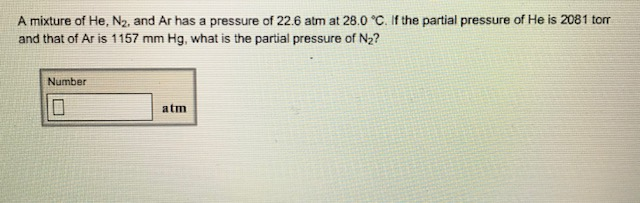 Solved A mixture of He, N2, and Ar has a pressure of 22.6 | Chegg.com