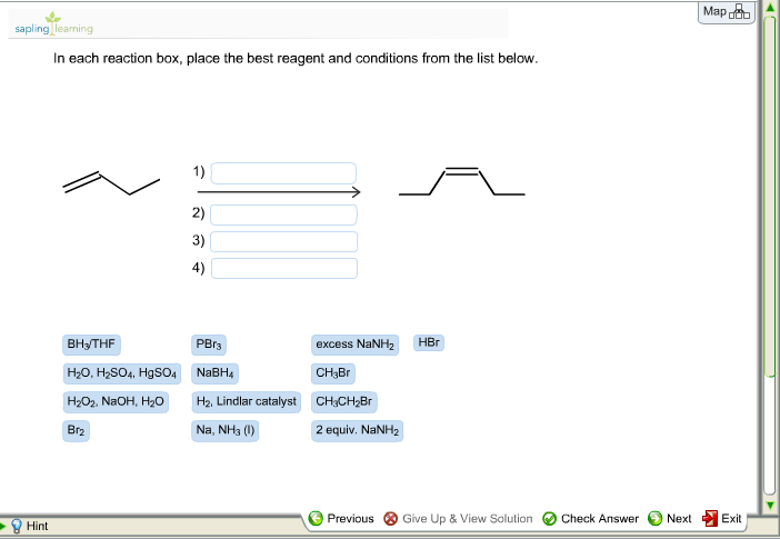 Solved In each reaction box, place the best reagent and | Chegg.com