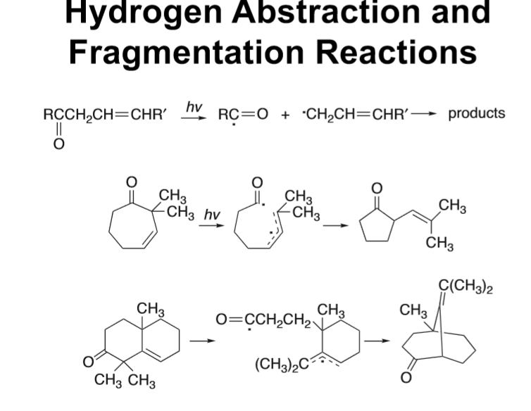 Solved Hydrogen Abstraction and Fragmentation Reactions | Chegg.com