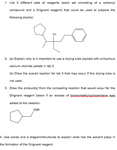 Solved List 2 different sets of reagents (each set | Chegg.com