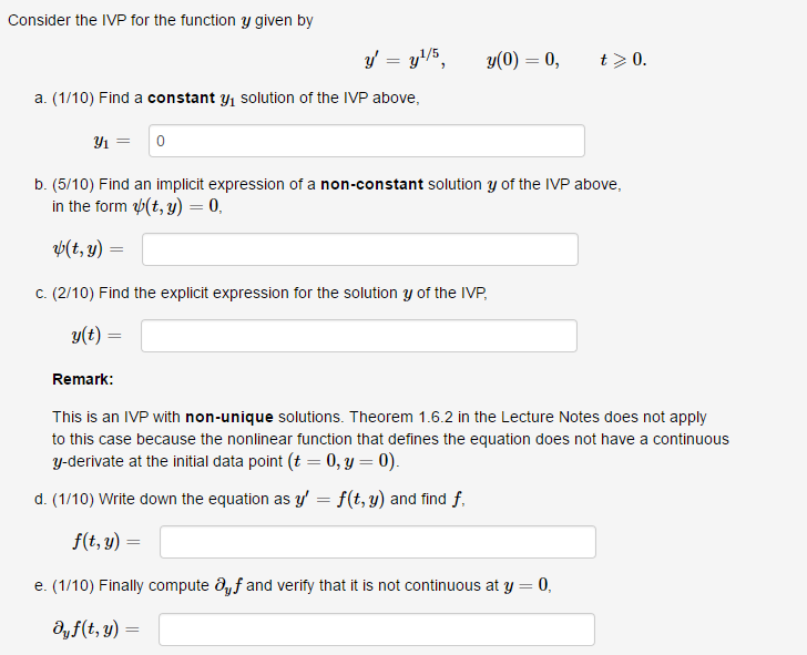 Solved Consider the IVP for the function y given by y' = | Chegg.com