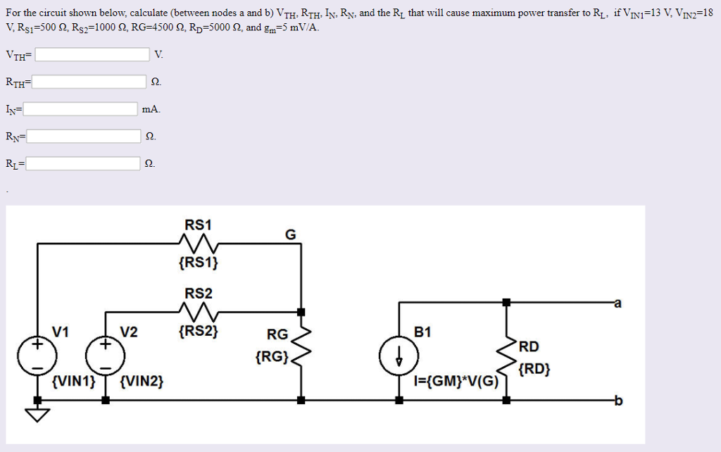 Solved For the circuit shown below, calculate between nodes | Chegg.com