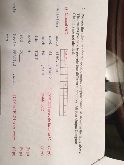 Solved Provide the subroutine for the specific output | Chegg.com