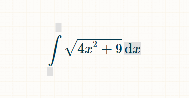Solved integral squareroot 4x^2 + 9 dx | Chegg.com