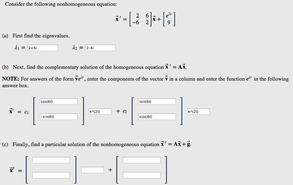 Solved Consider the following nonhomogeneous equation: (a) | Chegg.com