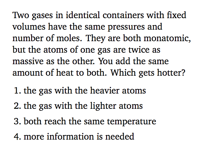 Solved Two gases in identical containers with fixed volumes | Chegg.com