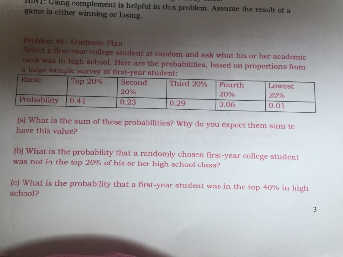 Solved Select to a first-year college student at random and | Chegg.com