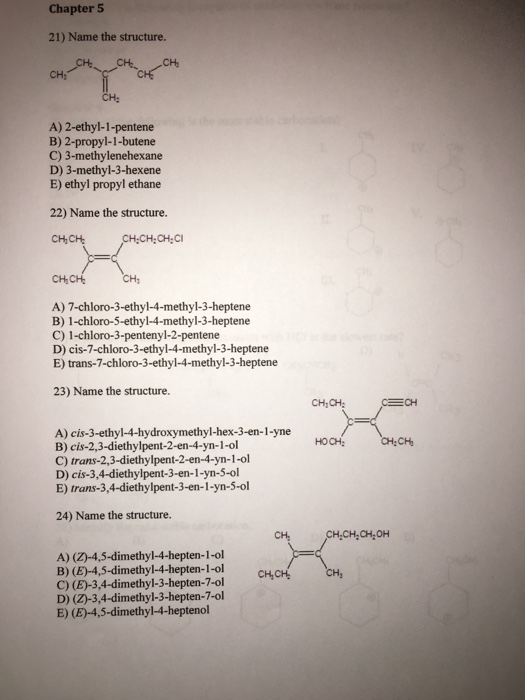 Solved Name the structure.2-ethyl-1 -pentene | Chegg.com