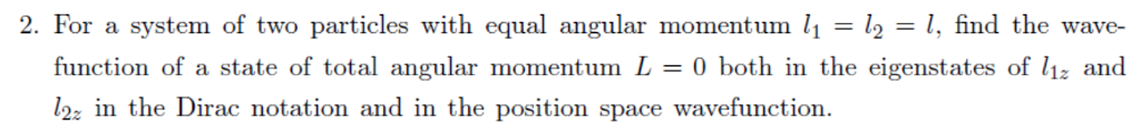 Solved 2. For a system of two particles with equal angular | Chegg.com
