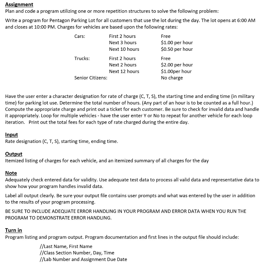 Solved Assignment Plan and code a program utilizing one or | Chegg.com
