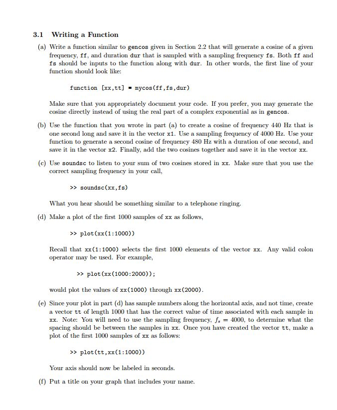 Solved Matlab signals and systems - Sounds 2.2 There are | Chegg.com