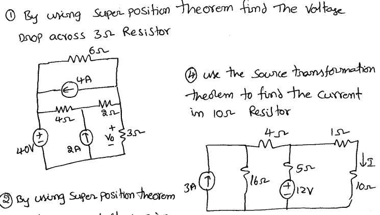 Solved By Using Superposition Theorem Find The Voltage Drop