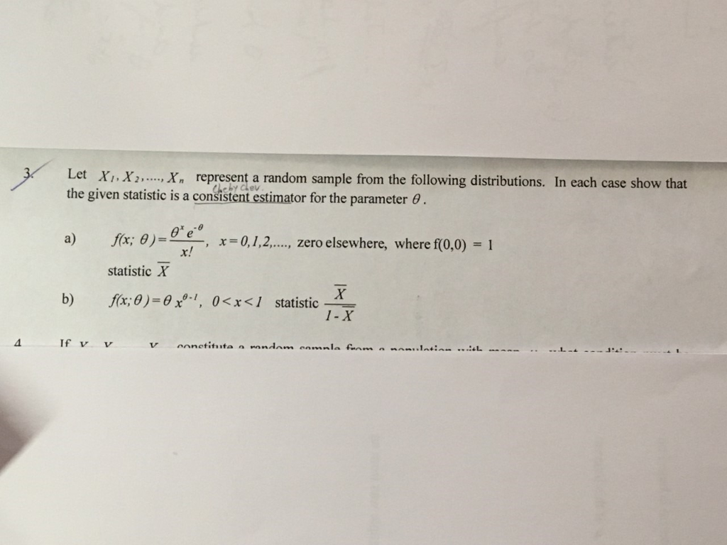 Solved Let X_1, X_ 2, ...., X_n represent a random sample | Chegg.com