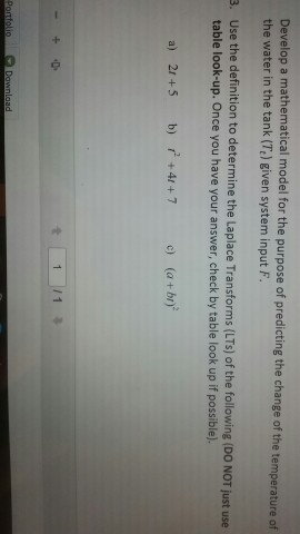 Solved Develop a mathematical model for the purpose of | Chegg.com