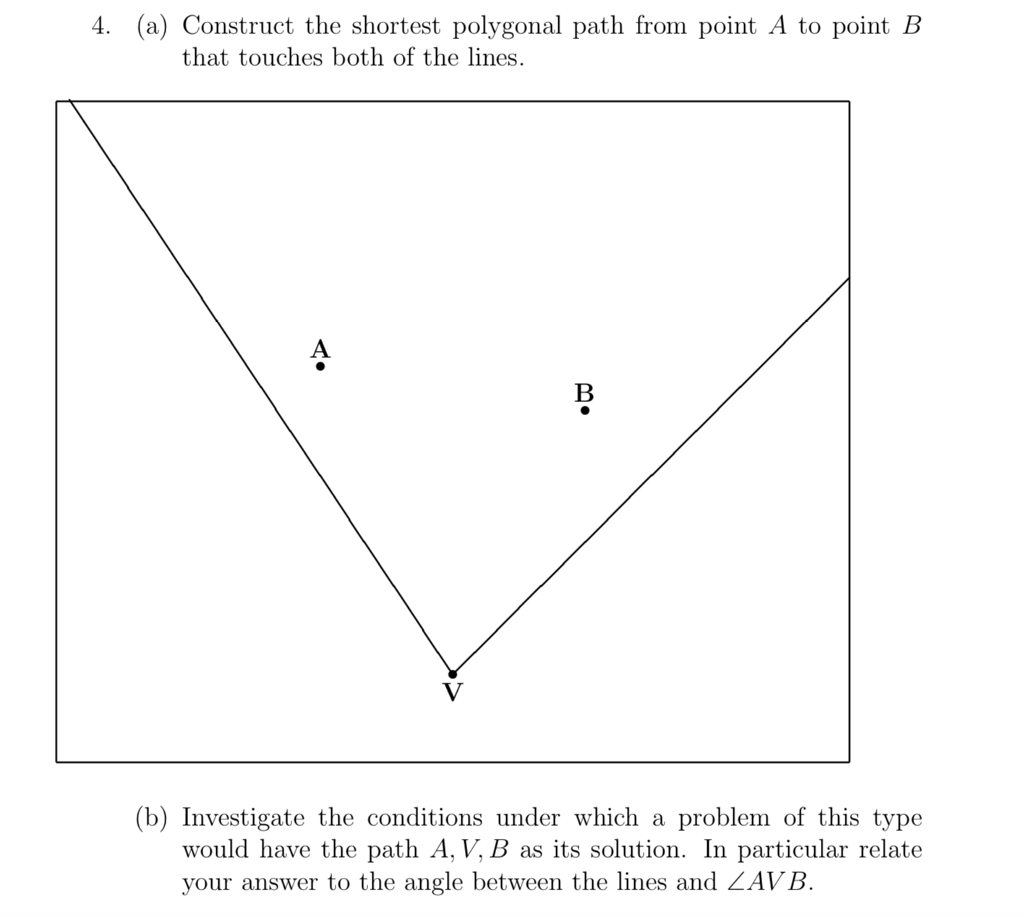Solved Construct the shortest polygonal path from point A to | Chegg.com