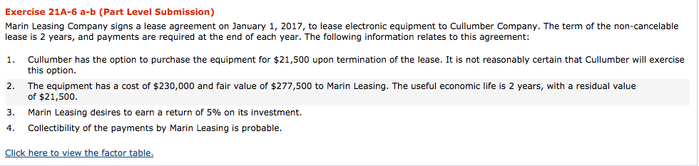 Exercise 21A-6 a-b (Part Level Submission) Marin | Chegg.com