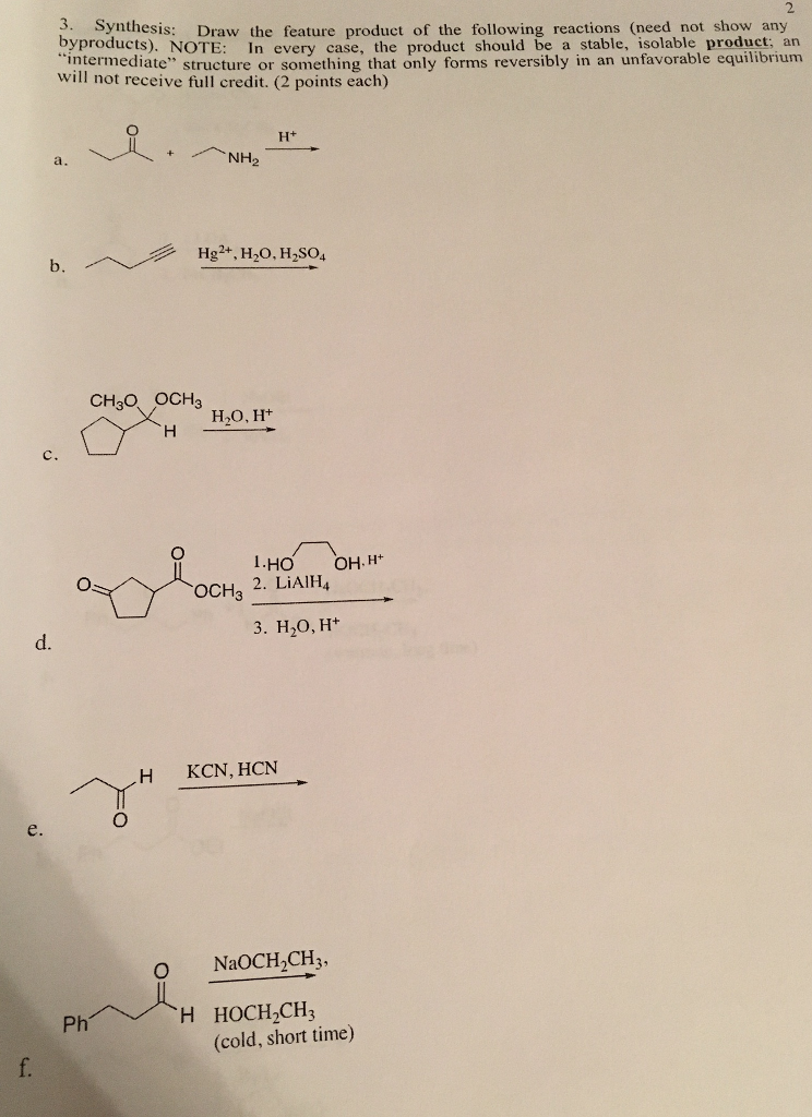 Solved Draw the feature product of the following reactions | Chegg.com