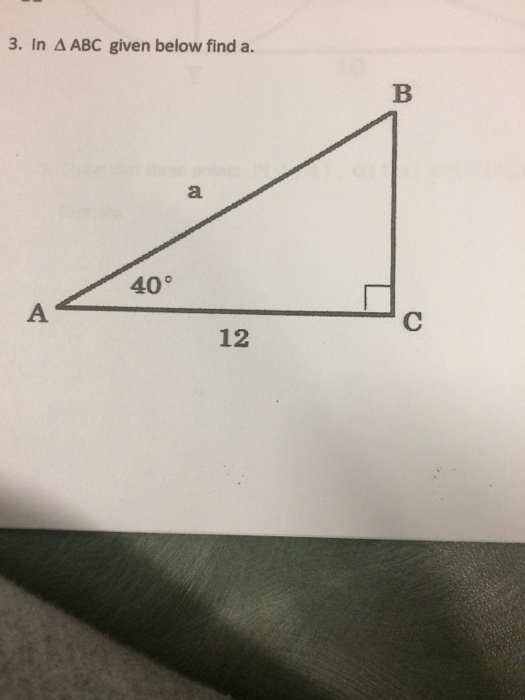 Solved In triangle ABC given below find a. | Chegg.com